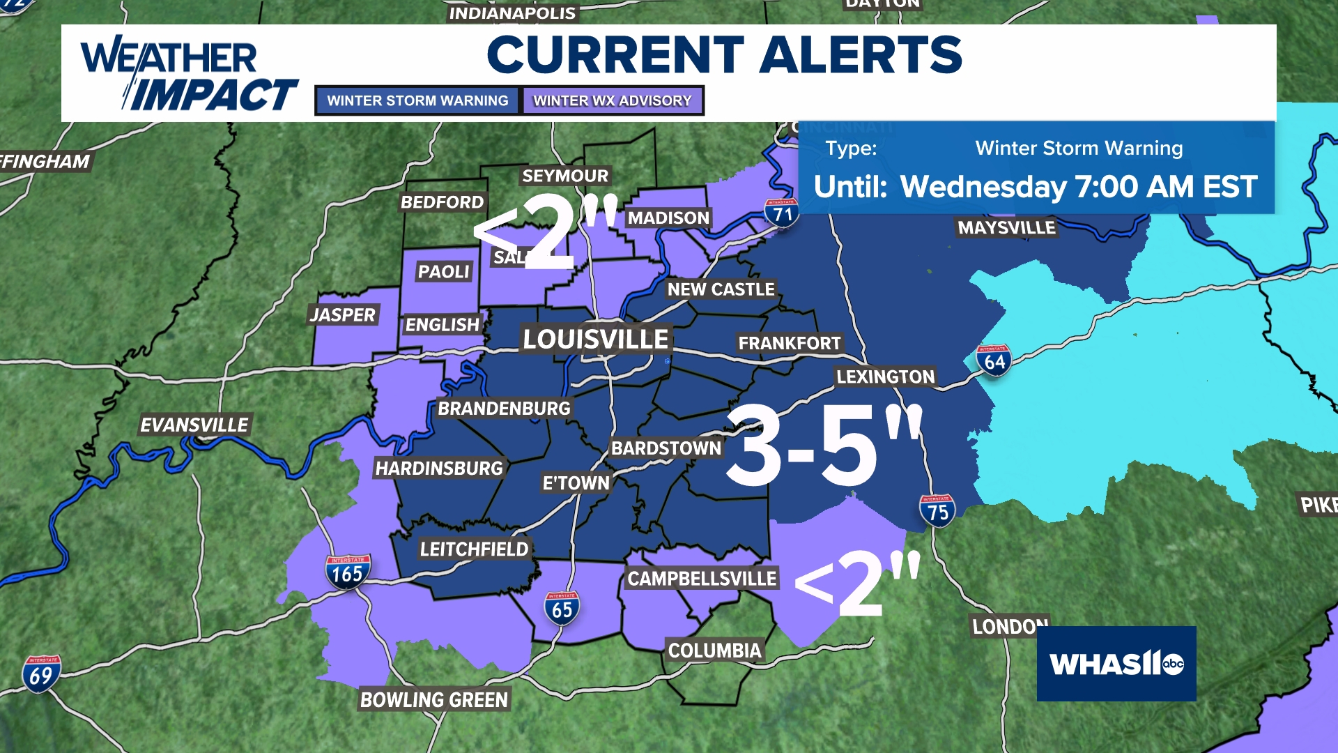 How much snow is expected | Weather Impact Alert Day | whas11.com