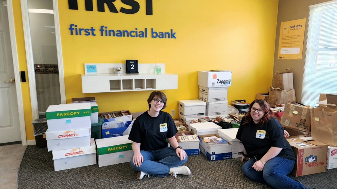 First Financial Bank hosts book drive in Financial Literacy Month ...
