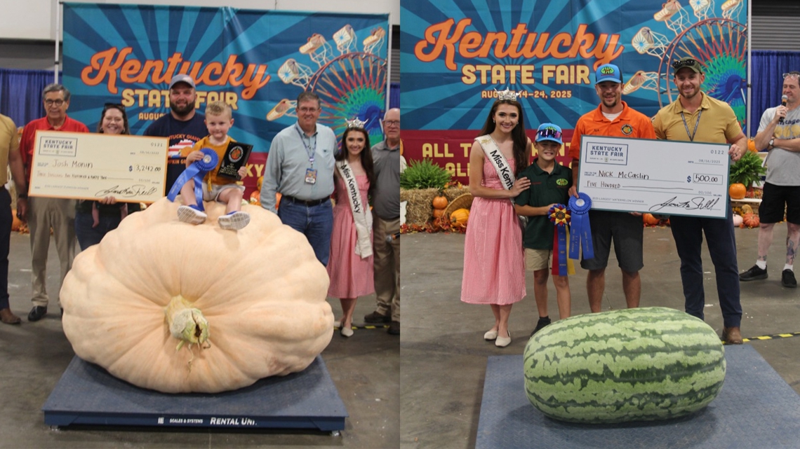 Kentucky State Fair crowns winners of largest pumpkin, watermelon ...