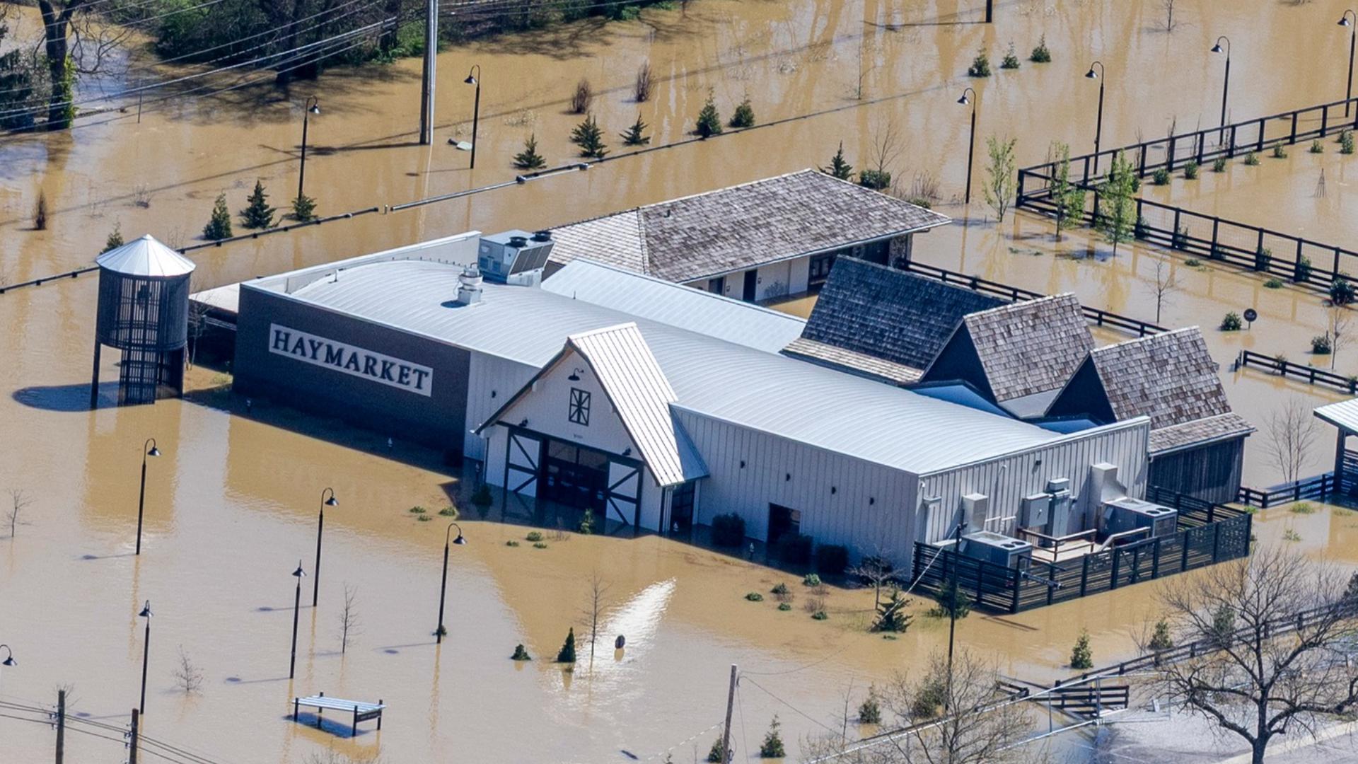PHOTOS: LMPD shares aerial images of Ohio River flooding | whas11.com