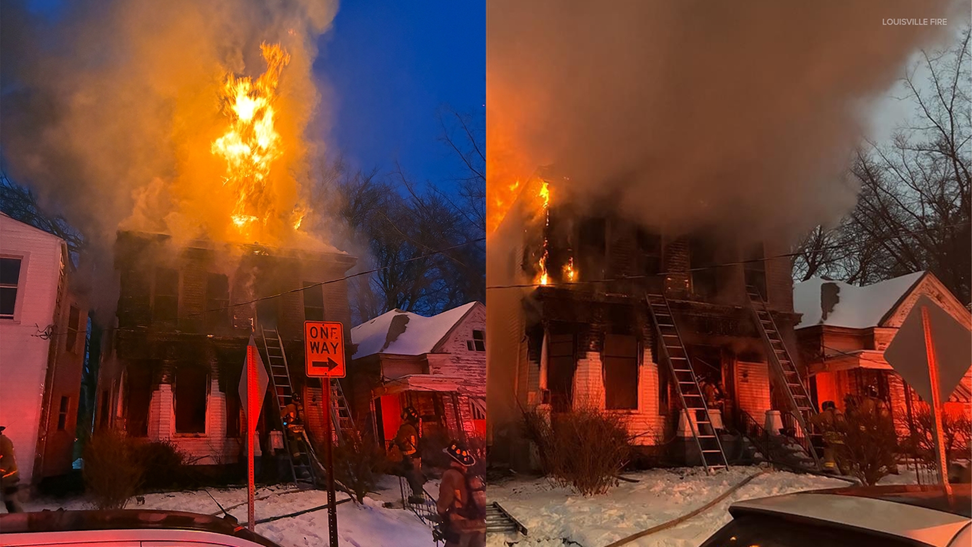 Louisville Fire battles blaze at building in Russell neighborhood ...