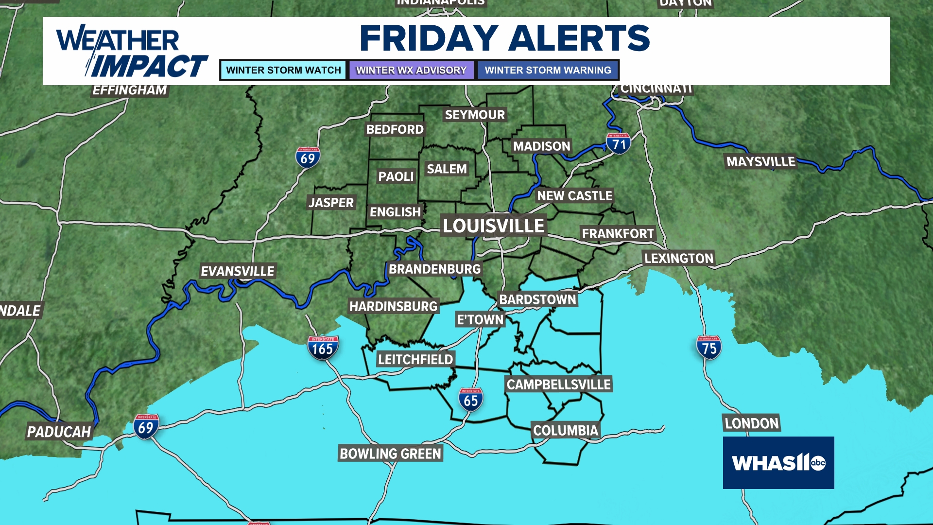 How much snow is expected in Louisville on Friday? | Winter weather ...