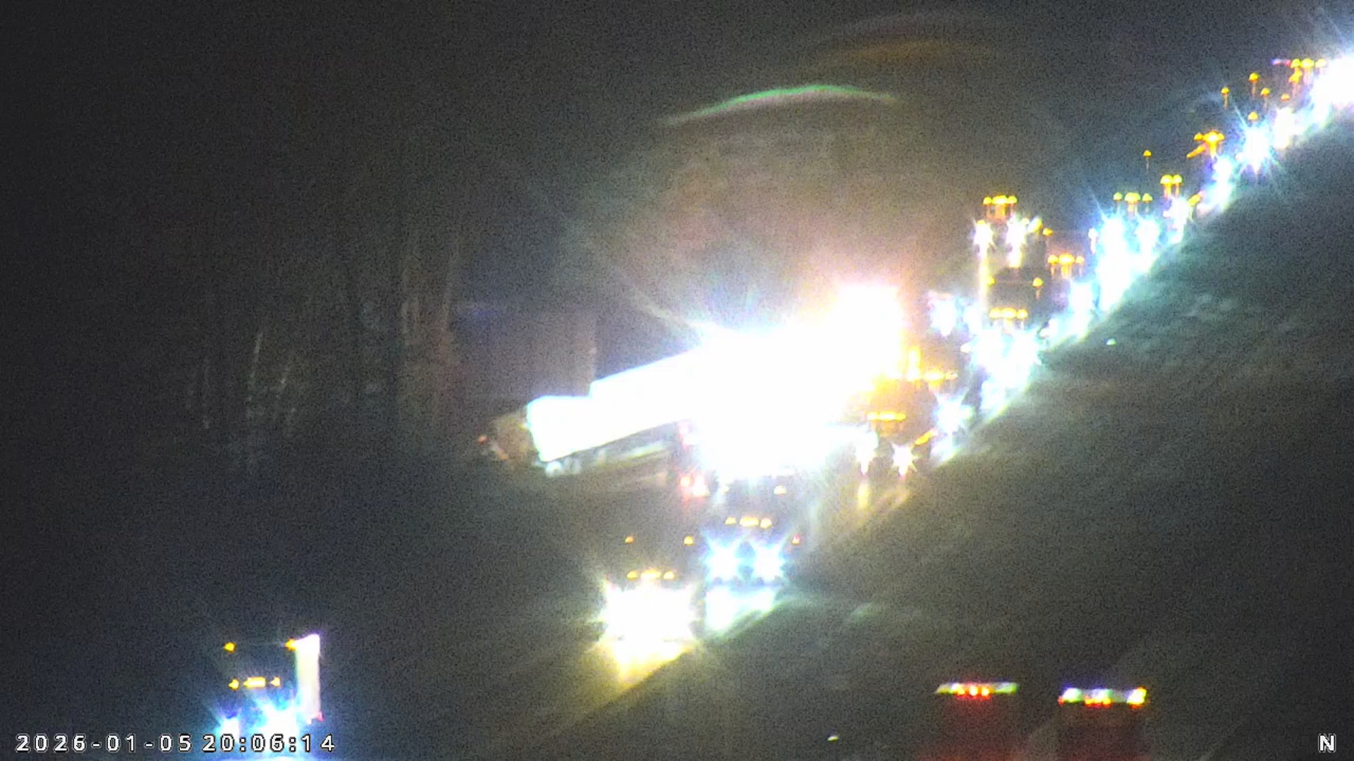 Rollover crash involving semi clears I-65 South in southern Indiana ...