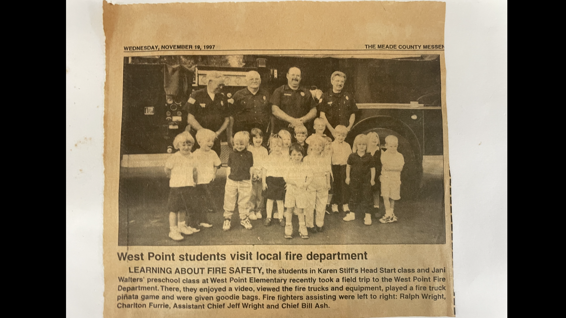West Point Fire Department remembers beloved former chief | whas11.com