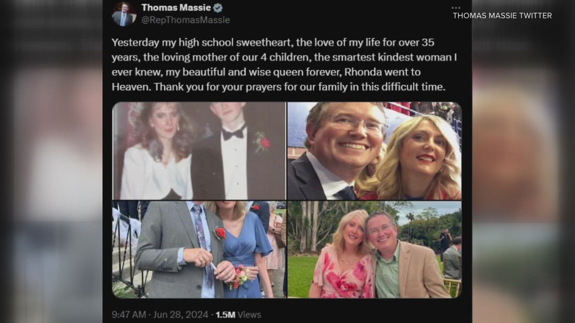 Kentucky Rep. Thomas Massie's wife has died, congressman says | whas11.com