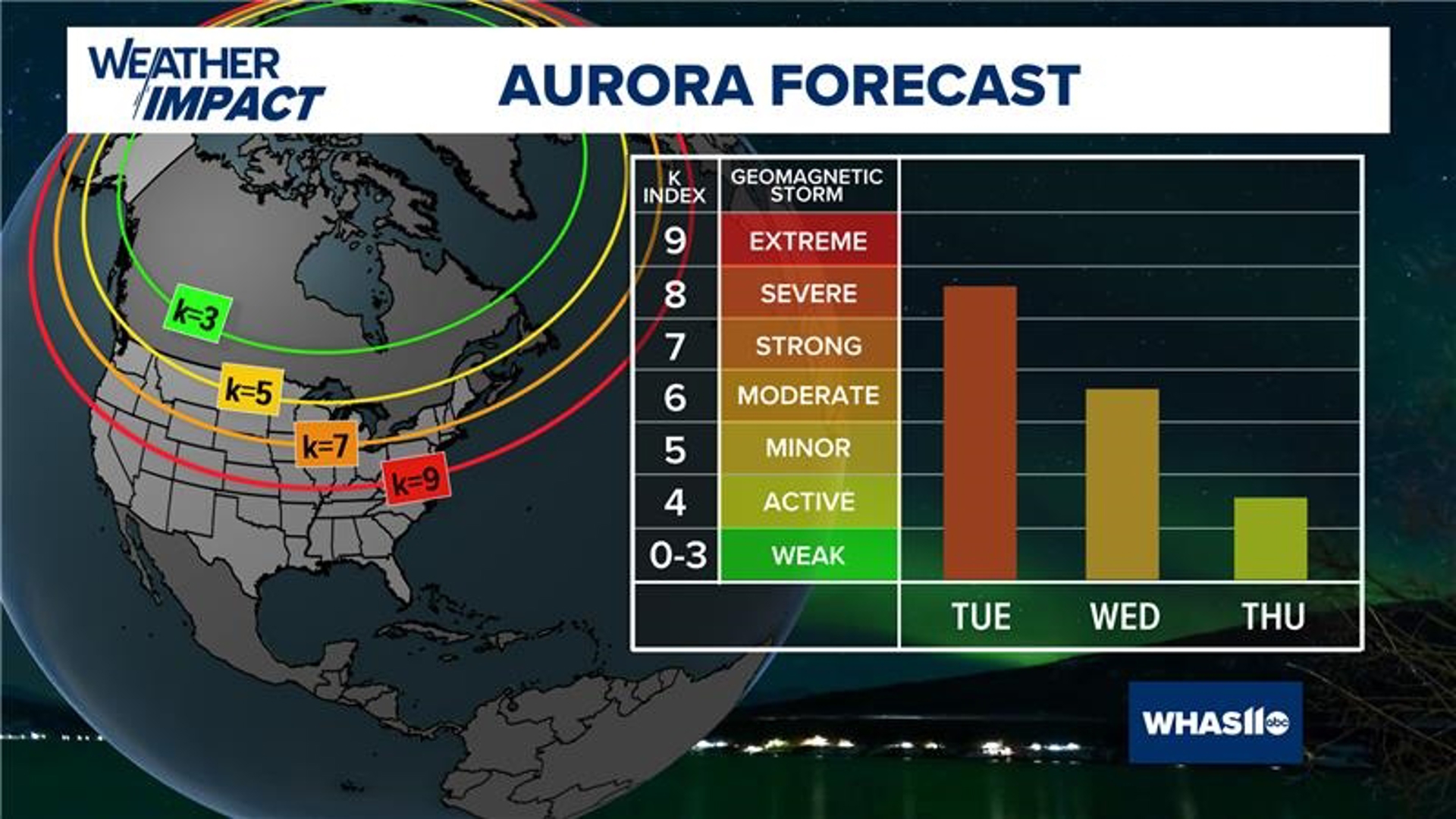 MAP: Will the Northern Lights be visible tonight in Kentucky and ...