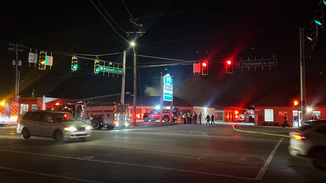 New Albany firefighters battling large blaze on Charlestown Road ...