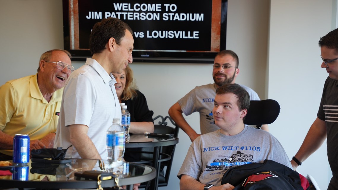 LMPD officer Nick Wilt honored during UofL baseball game | whas11.com