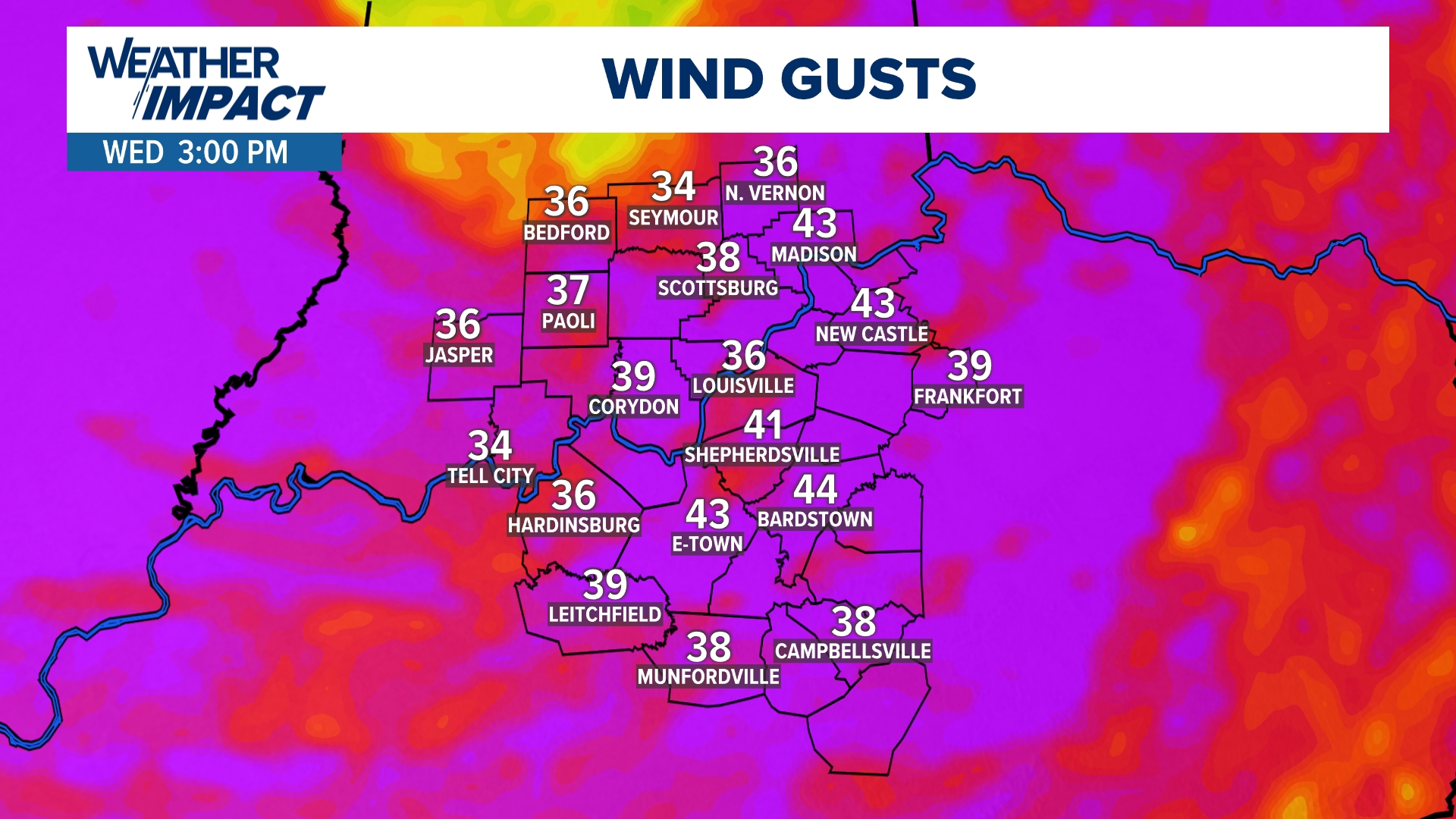 Kentuckiana to see strong storm system with rain, snow and wind ...