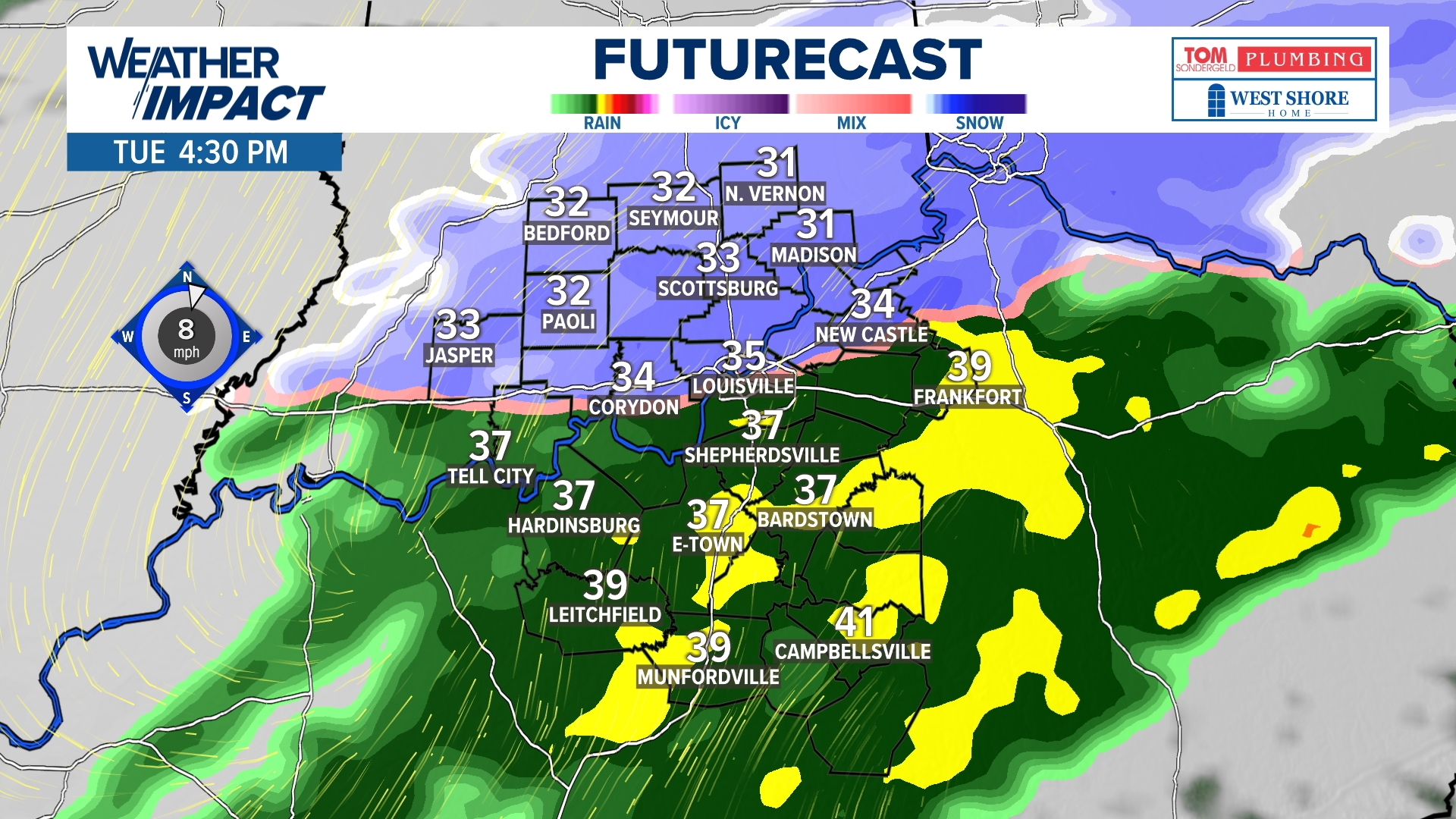 Weather Impact Alert Day Issued for Tuesday Wintry Mix | whas11.com