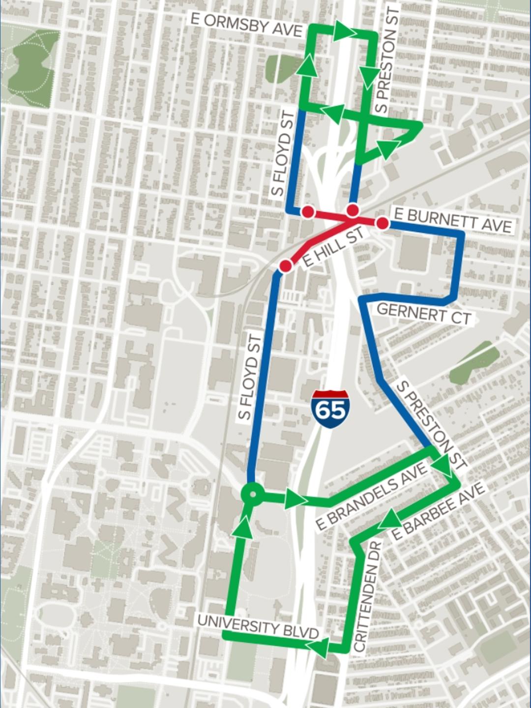MAPS: Louisville roads close as major I-65 construction begins | whas11.com