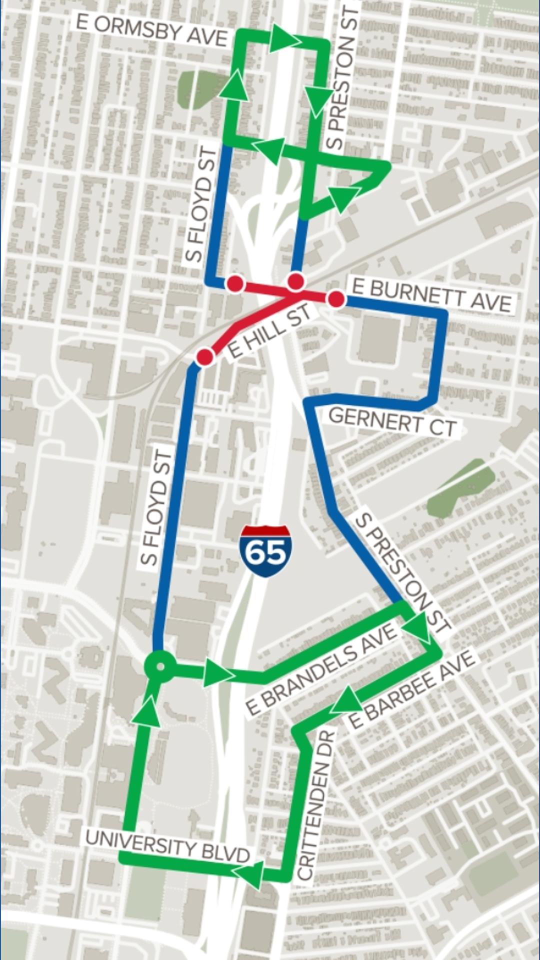 MAPS: Louisville roads close as major I-65 construction begins | whas11.com
