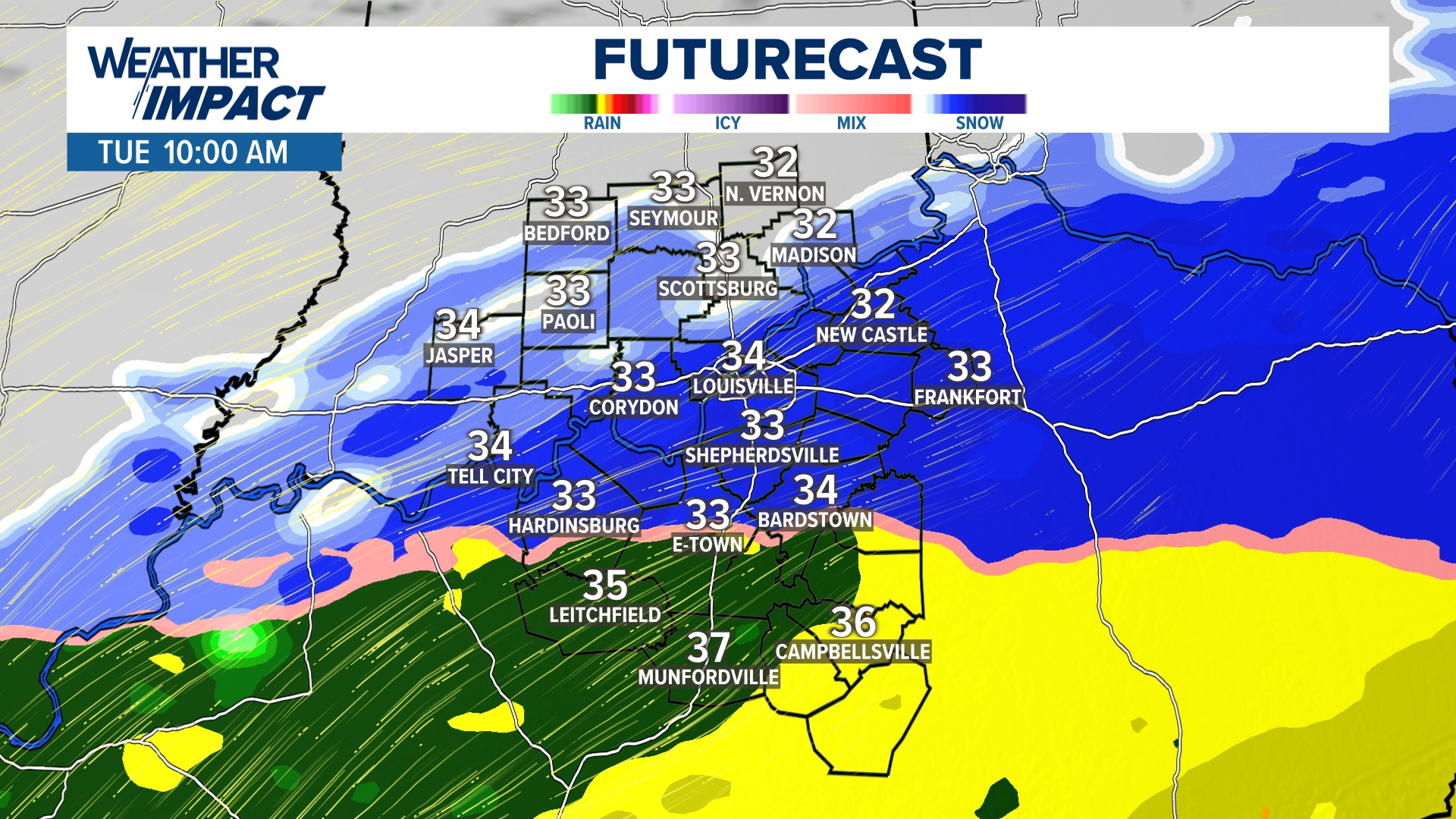 How much snow is expected | Weather Impact Alert Day | whas11.com