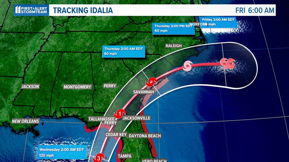 Hurricane Idalia to make landfall in Florida on Wednesday | whas11.com