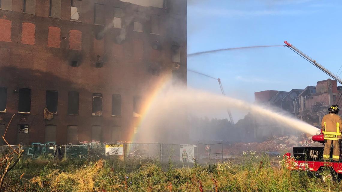 Fire at Louisville abandoned factory already being demolished | whas11.com