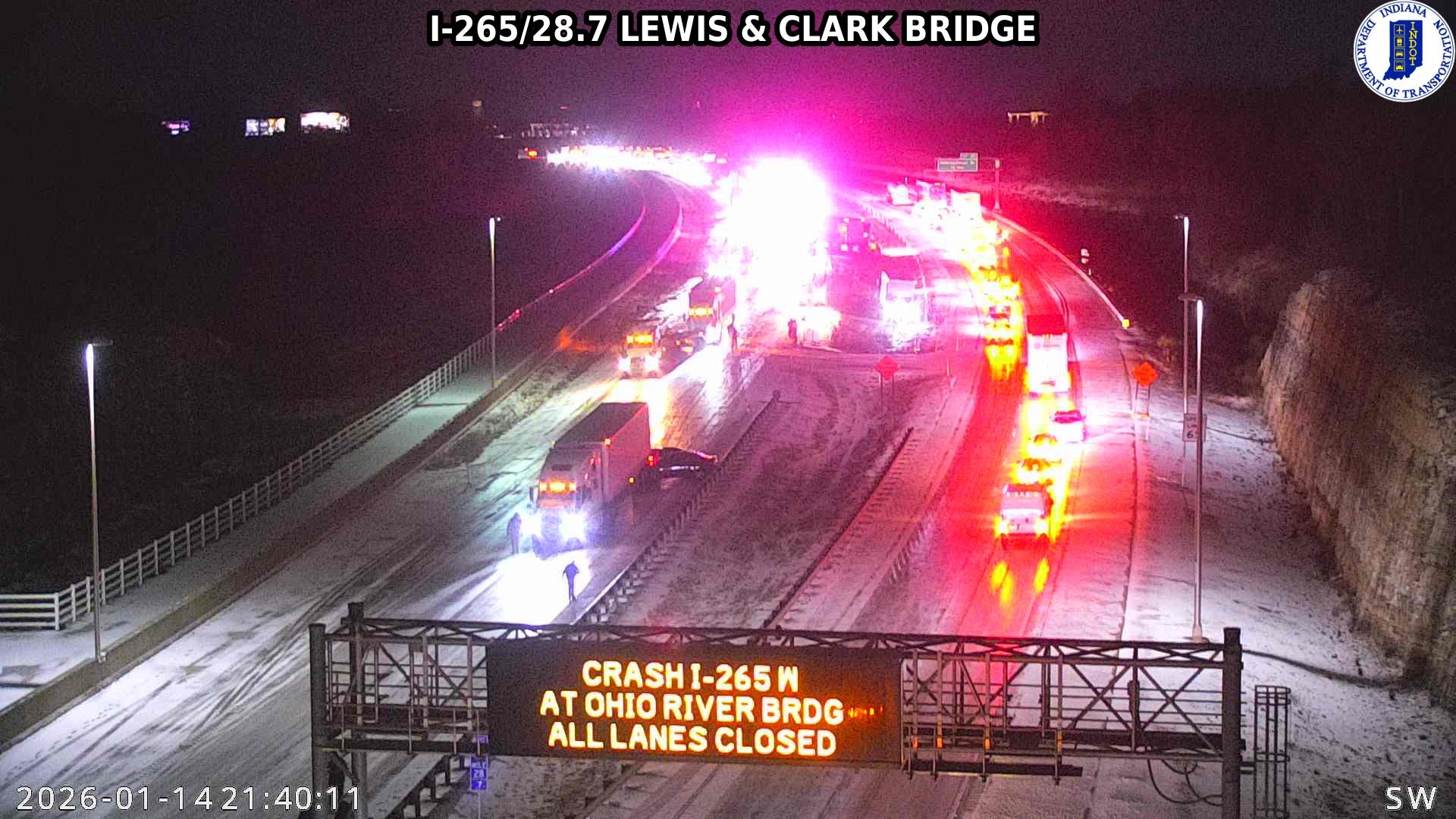 Two-car crash blocks lanes on Lewis and Clark Bridge | whas11.com