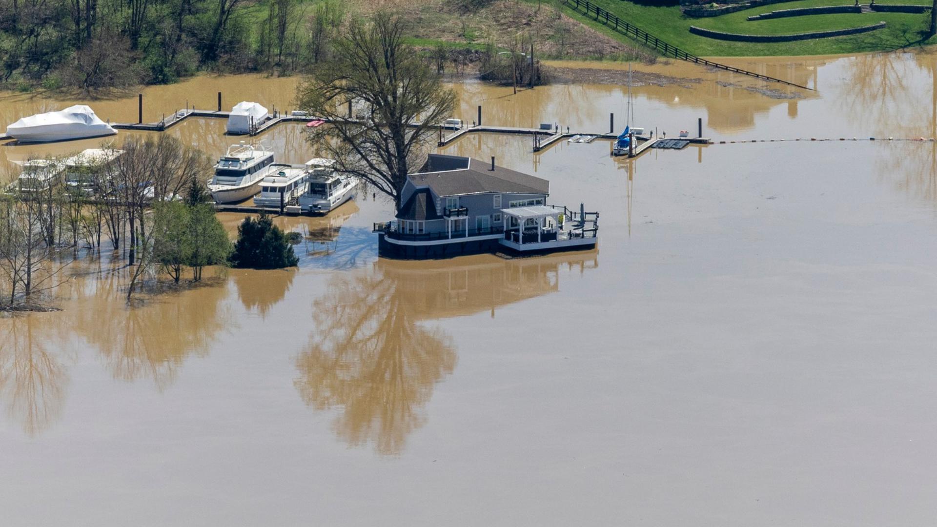 PHOTOS: LMPD shares aerial images of Ohio River flooding | whas11.com