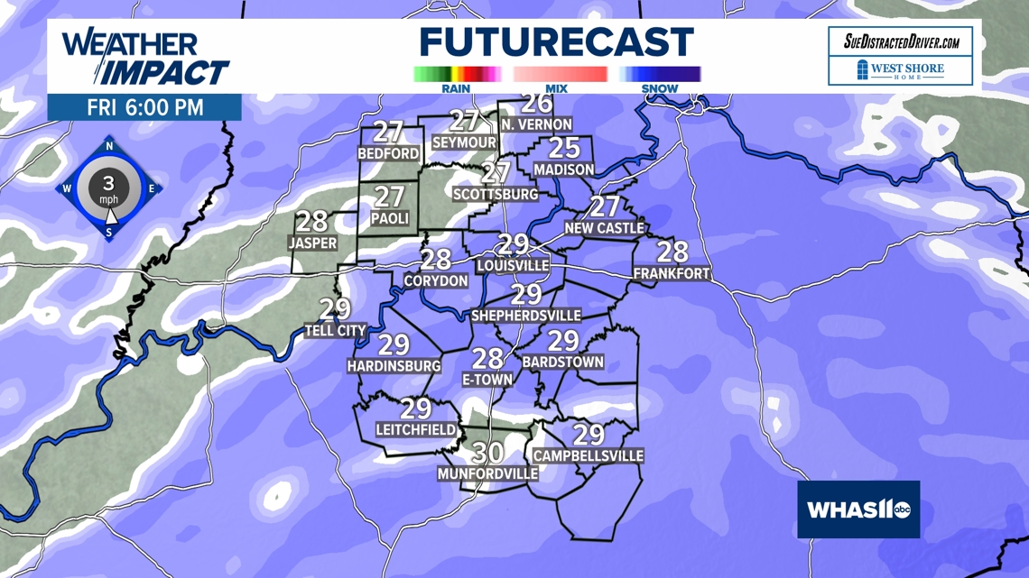 Here's when snow will start on Friday | Louisville weather forecast ...