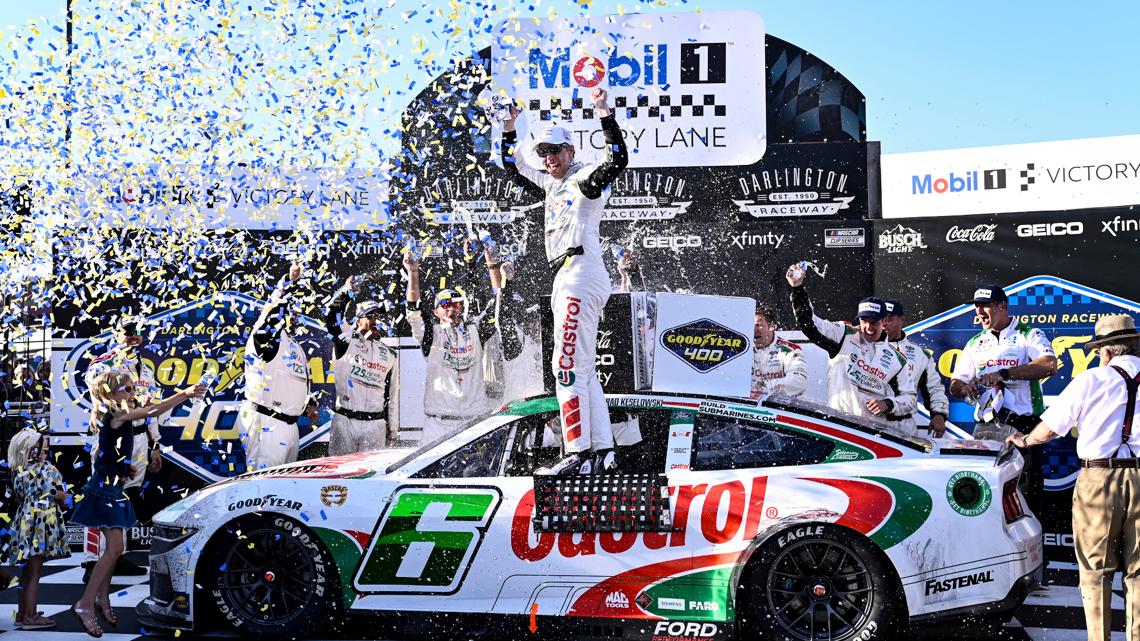 Brad Keselowski breaks 3-year NASCAR winless streak at Darlington ...