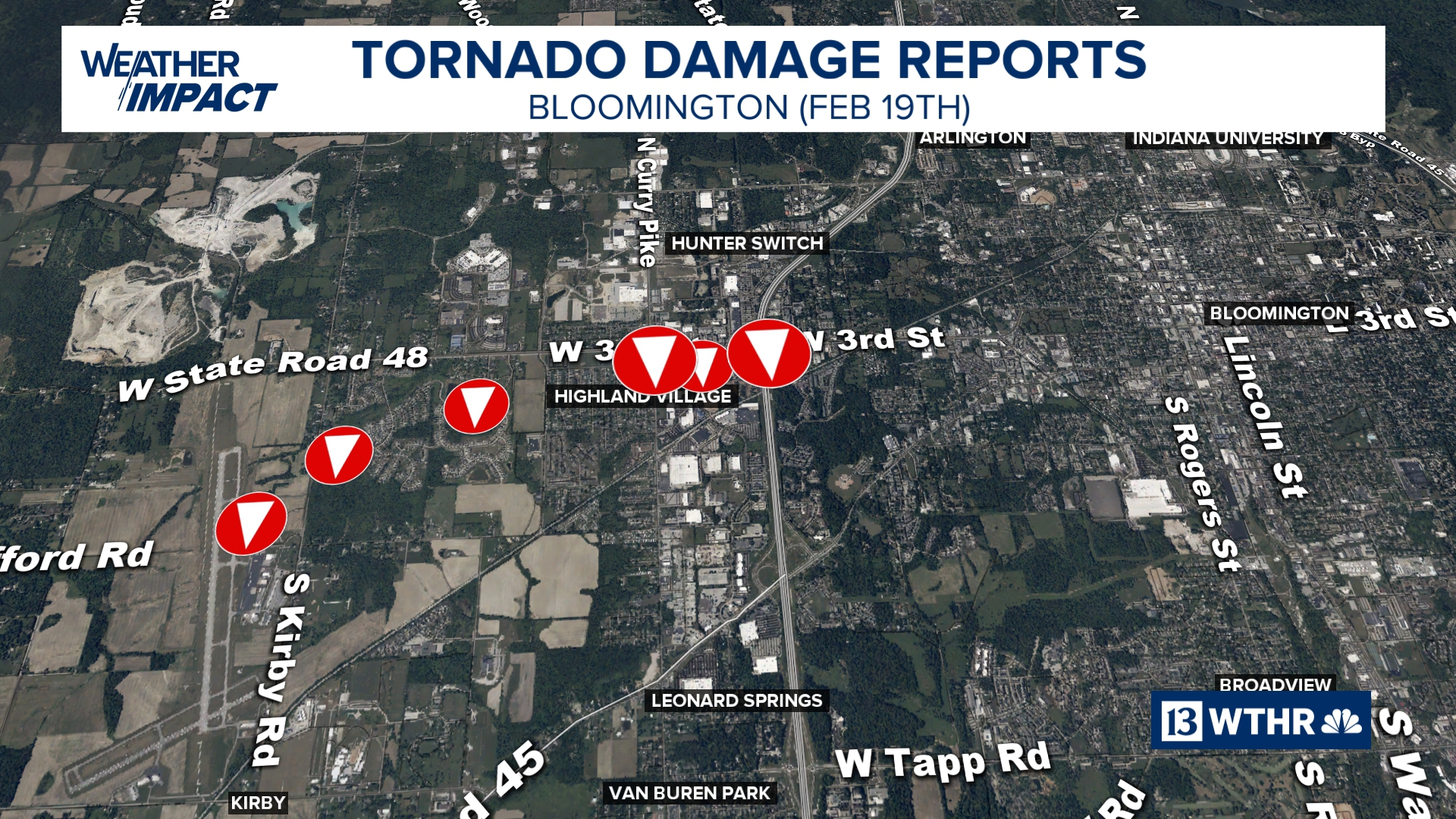 Early look at the Bloomington tornado | Where did it hit? | whas11.com