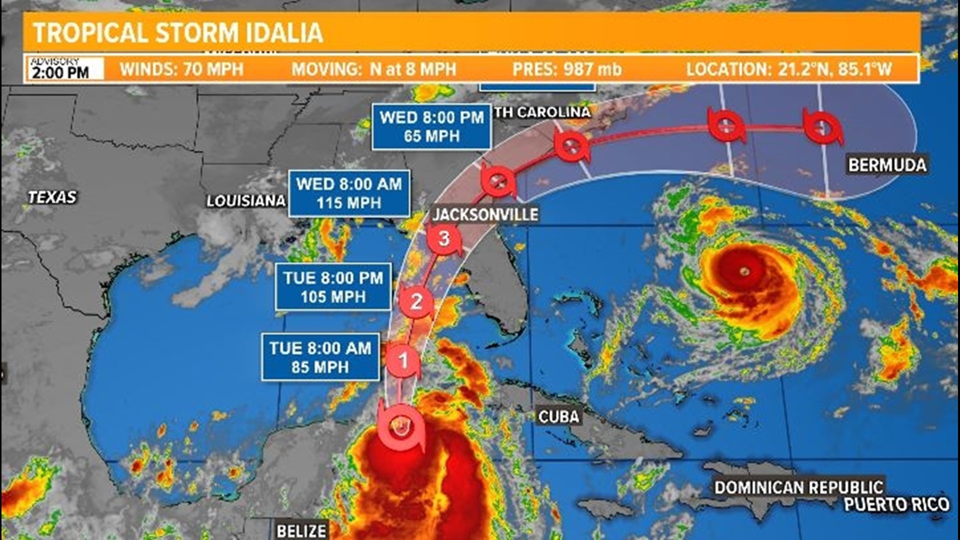 Tropical Storm Idalia path: May hit Florida as a hurricane | whas11.com