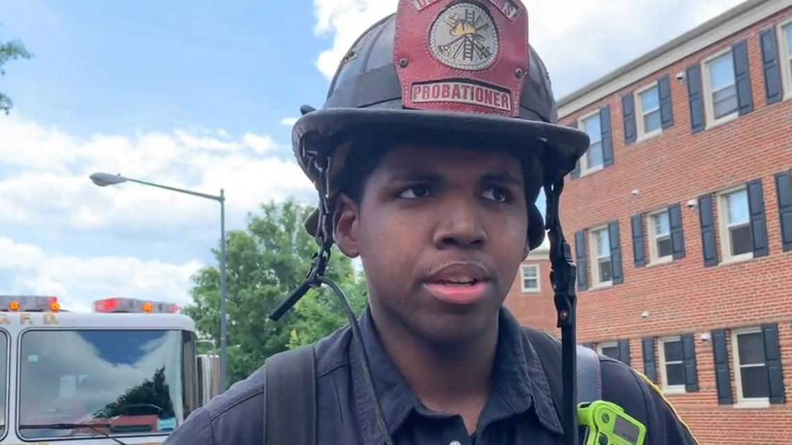 Rookie DC firefighter saves woman from fiery apartment | whas11.com