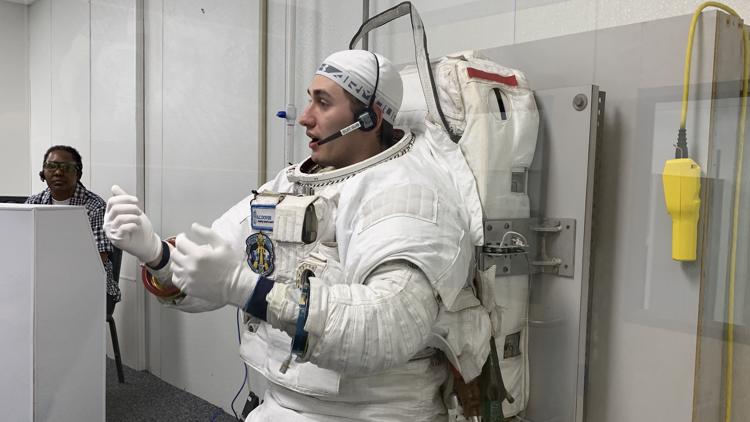 NASA's space suits are sewn together one stitch at a time. | whas11.com